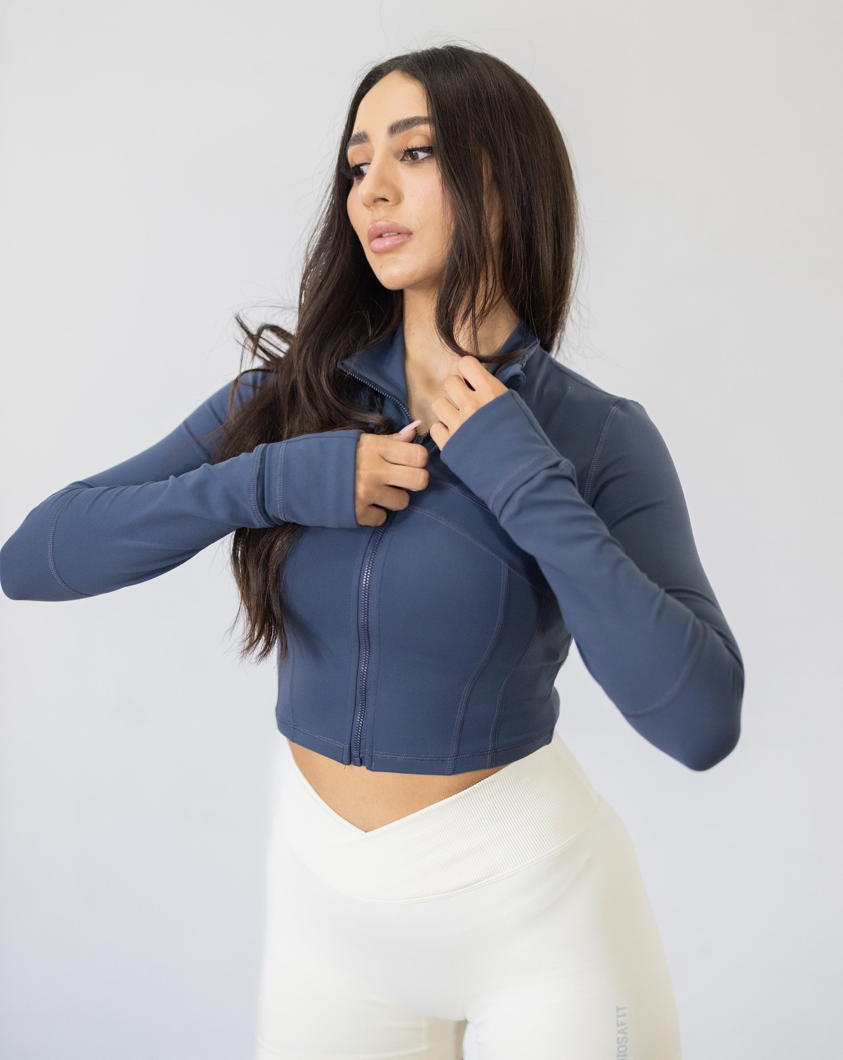 Contour Cropped Jacket – Diosa Fit LLC
